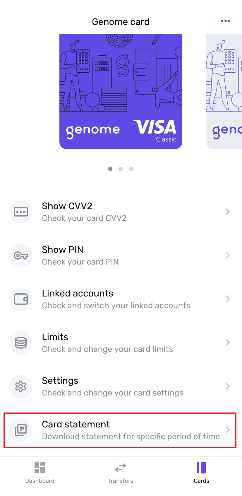 How to generate a card statement? – My Genome Support